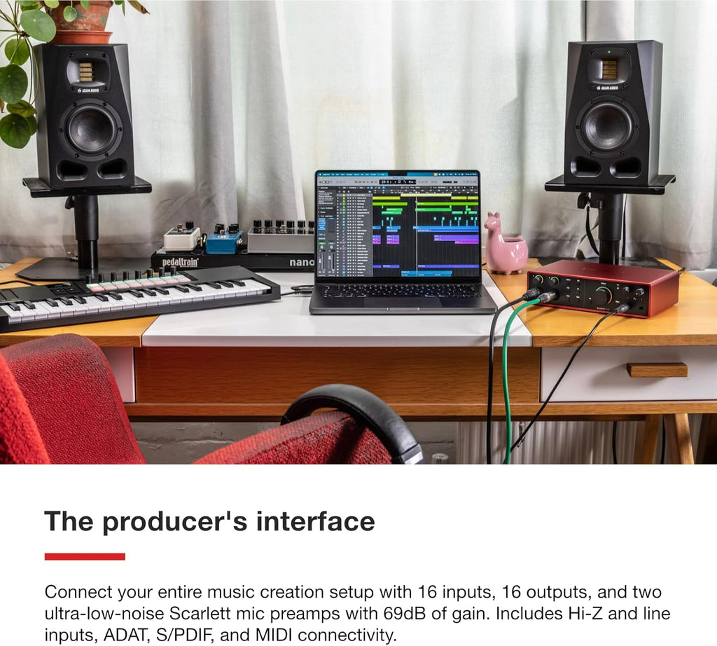Focusrite Scarlett 16i16 4th Gen | Interfaz 16x16 Pro Studio RedNet ...