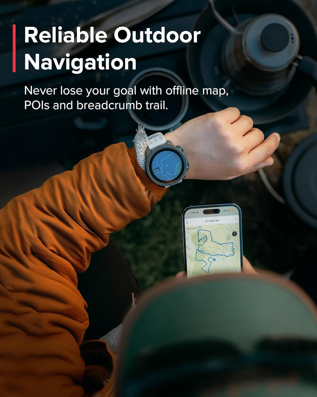 Suunto Reloj GPS Vertical Solar – Mapas Offline, Dual-Band y Carga Sol